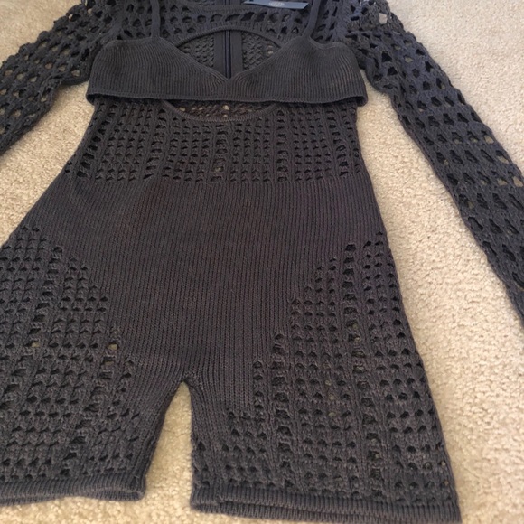 LUXE TO KILL | Pants & Jumpsuits | Luxe To Kill Grey Crochet Rave One ...